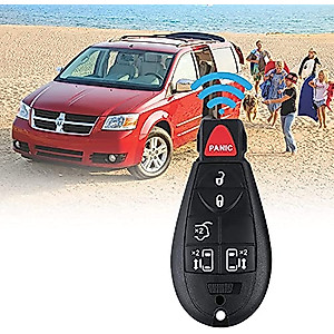 Pack of 2 Key Fob 6 Button Mushan Car Ignition Key Replacement FCC ID M3N5WY783X Fits for Grand Cherokee 2008-2013,for Dodge Ram 1500 2500 3500 2008-2010, for Chrysler Town & Country 2008-2015