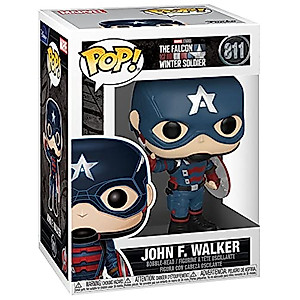 POP Marvel: Falcon and The Winter Soldier - John F. Walker as Captain America Funko Pop! Vinyl Figure (Bundled with Compatible Pop Box Protector Case), 3.75 inches