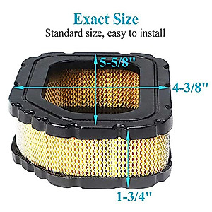 HOODELL 2 Pack 32 083 03 Air Filter Fit Kohler Courage Engine SV710 SV715 SV720 SV730 SV735 SV740 Lawn Mower, Replace 32 083 05-S Pre Cleaner 32 883 03-S1 Air Filter