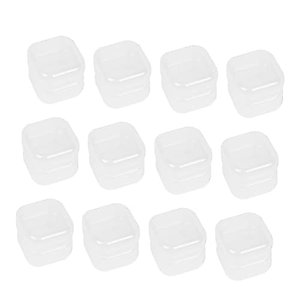 Yardenfun 20pcs Box Sundries Storage Case Desktop Case Nail Art Storage Container Clear Container Craft Supplies Container Clear Jewelry Case Transparent Organizer Case High Transparency