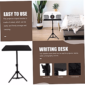 FUNOMOCYA Adjustable Projector Mount Floor Stand 55cm Tall Metal Laptop Tripod Shelf Holder for Home Business
