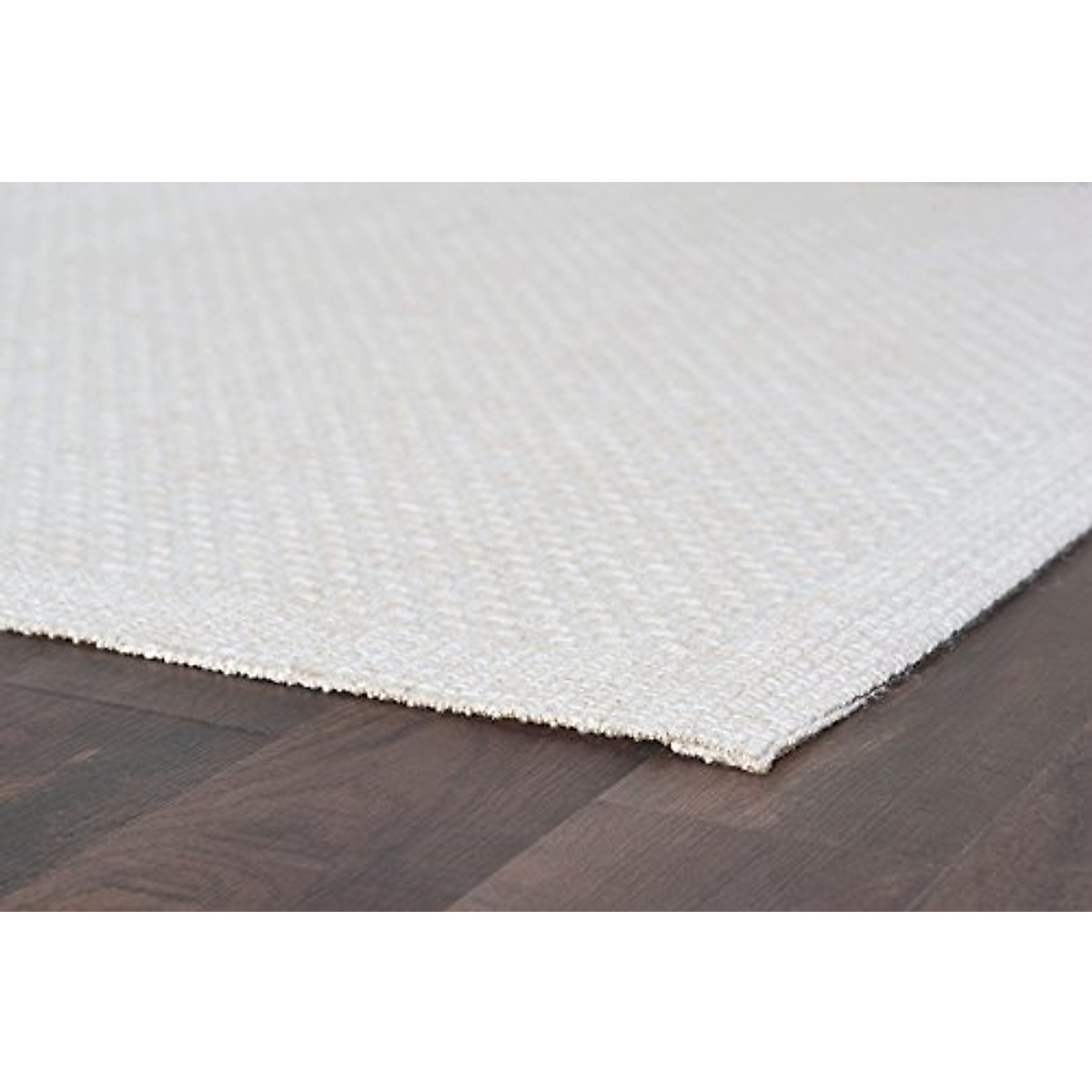 Largo Modern Solid Cream Rectangle Easy-Care Indoor/Outdoor Area Rug, 5' x 7'
