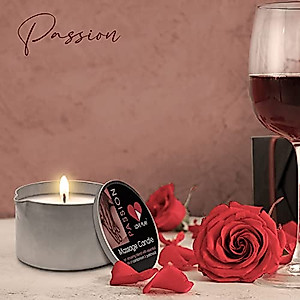 LOVE PLAY Passion Massage Candle - Moisturizing Body Oil Candle for Couples and Home Spa - Luxurious & Hydrating Skin Care Body Massage Oils - Natural, Vegan - (6.76oz)