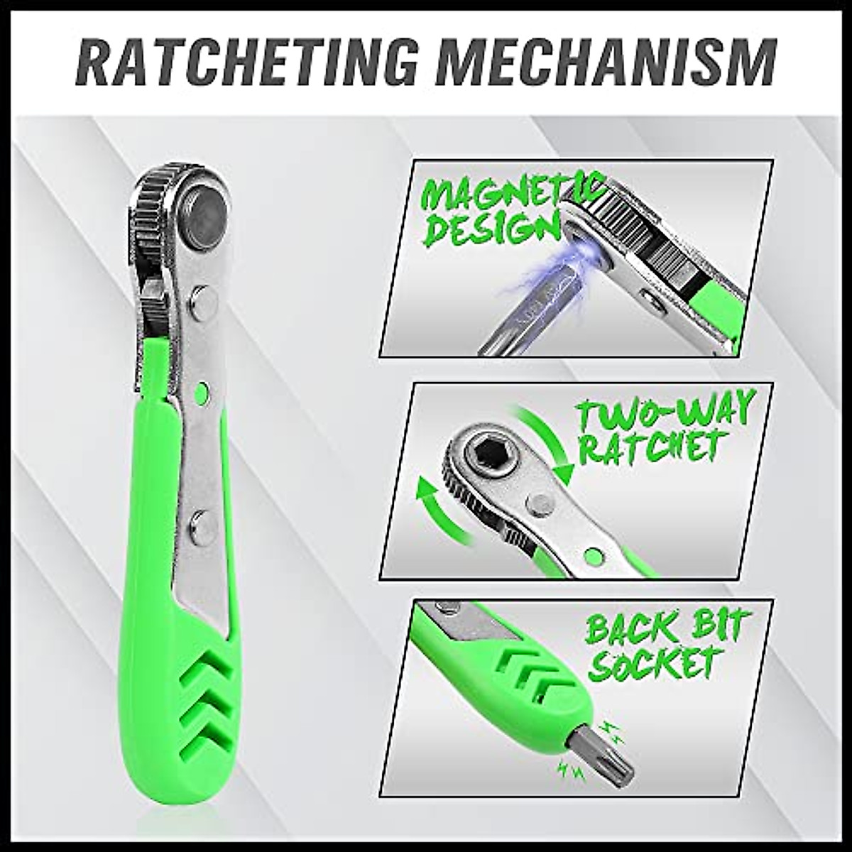 SWANLAKE 112PCS Security Bit Set Screwdriver Bit Set With Ratchet Wrench,Cr-V Steel