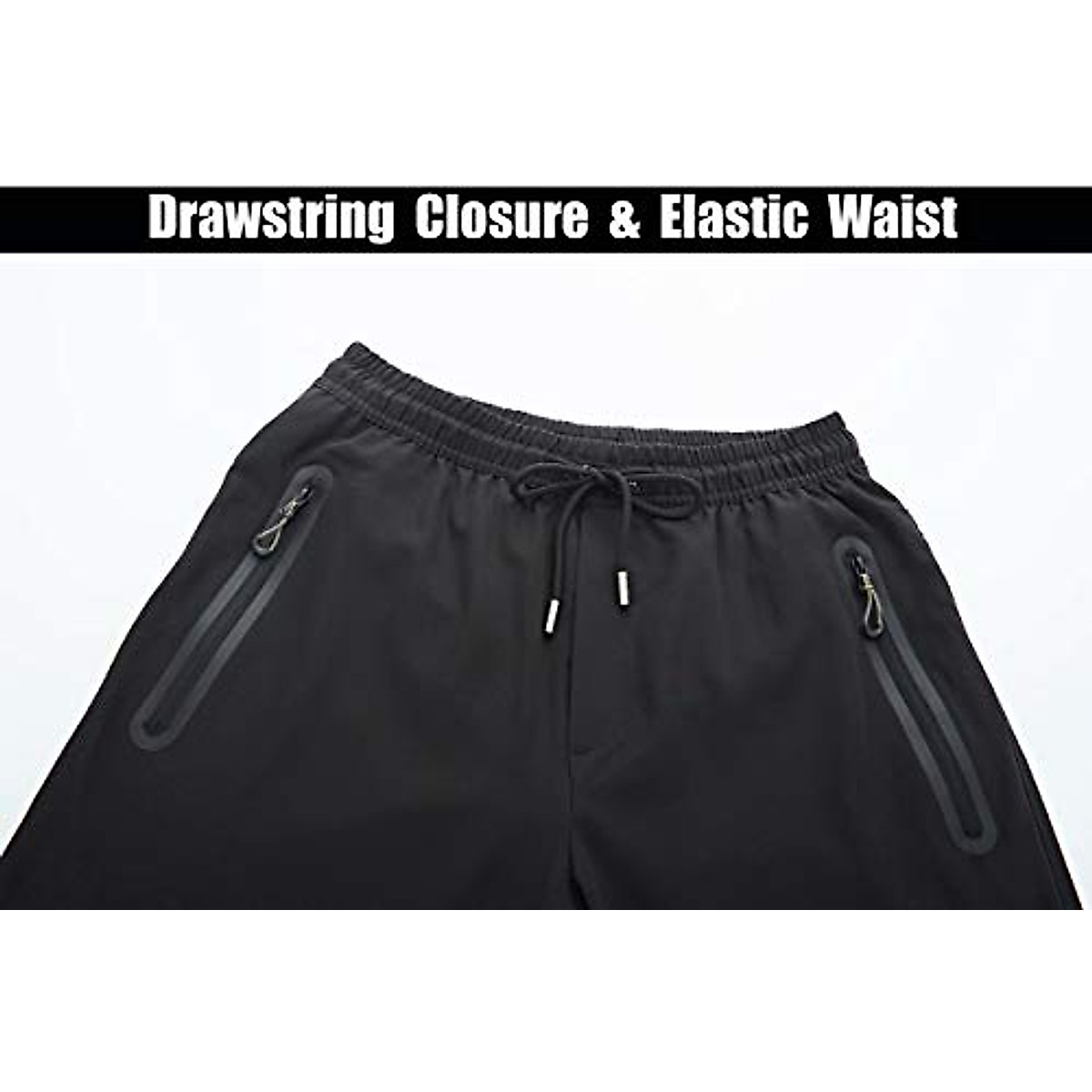 MAGCOMSEN Running Pants Men Zipper Pockets Track Pants Summer Pants Hiking Pants Quick Dry Pants Active Pants Training Pants Men Sweatpants for Men Army Green