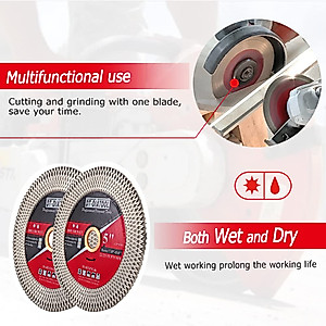 DT-DIATOOL Diamond Tile Blade 4 Inch Porcelain Cutting Disc Double-Sided X Mesh Cutting & Grinding Disc for Porcelain Ceramic Marble Artificial Stone