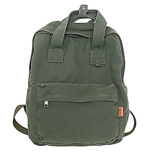 Juoxeepy Laptop Backpack for Women Men Canvas Backpack Solid Color Classic Backpack Vintage Travel Daypack Grunge Aesthetic Backpack