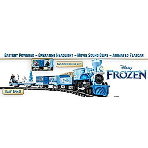 Lionel Disney's Frozen Ready-to-Play Set, Battery-Powered Model Train Set with Remote