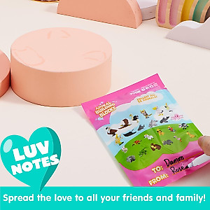 JOYIN 24 Pcs Valentine Animal Building Blocks in Blind Bags, Including Safari Animals, Sea Animals, Flying Birds Design, STEM Building Toys for Kids Valentine's Day Party Favors, Gift Exchange