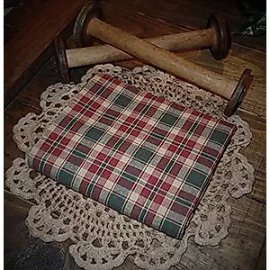Primitive Homespun Fabric~Christmas Spruce~Farmhouse Rustic Fabric~ (Strips (50) 1" x 18") (Jelly Roll (15) 2.5” x 44”)