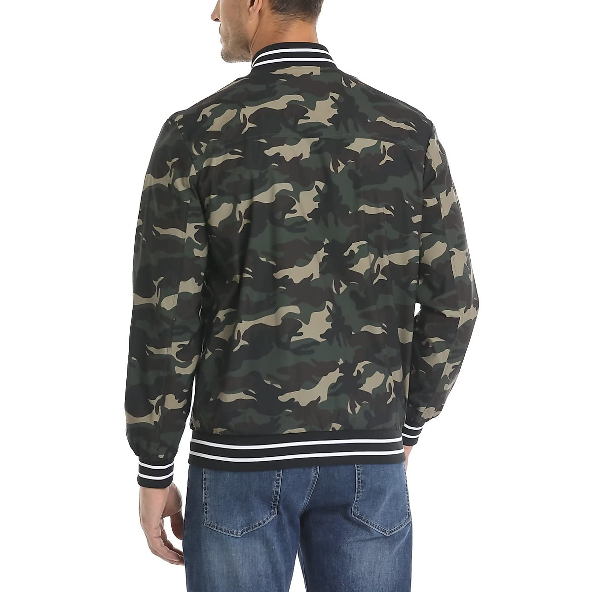 MAGCOMSEN Jackets for Men Bomber Jacket Lightweight Windbreaker Casual Windproof Jacket Full Zip Camouflage Jackets Camouflage Green, XL