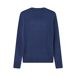 Y2k Vintage Sweater Long Sleeve Crew Neck Loose Knit Pullover American Flag Sweatshirt Preppy Striped Sweater