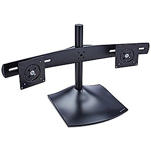 Ergotron DS100 Dual-Monitor Desk Stand, Horizontal, Black