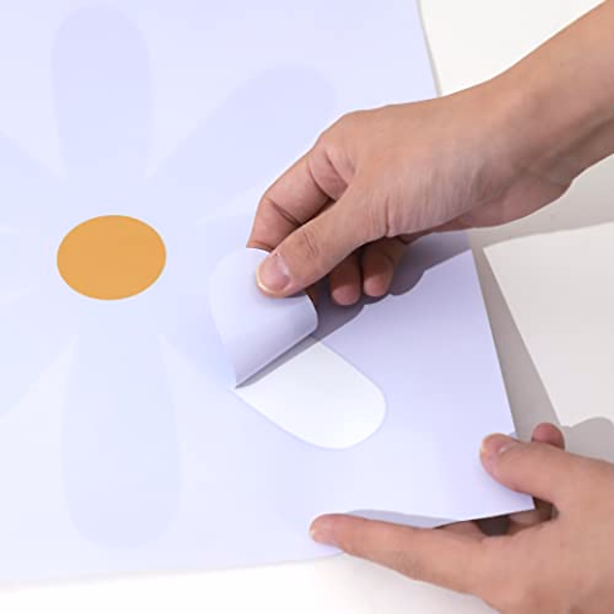 Daisy Wall Decal Flower Vinyl Wall Decals - Big Daisy Stickers for Kids Nursery Wall Art Bedroom Living Room Classroom Decor - Set of 10 Wall Art kit