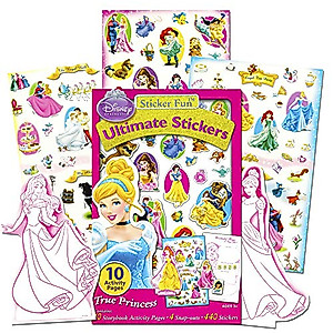 Disney Princess Lunch Bag Set For Girls, Kids - Bundle with Princess School Lunch Box With Pink Water Pouch, Princess Stickers And More Princess School Supplies