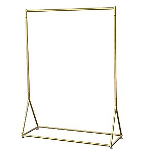 NEOCHY Heavy-Duty Hangers, Wrought Iron Clothing Display Racks, Men's and Women's Clothing Store Shelves, Open Balcony Floor Drying Racks/Golden/120X40X160Cm