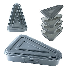 AimiDream Pizza Storage Container, 3-in-1 Microwavable Pizza Box,Reusable Pizza Box with Lids to Leftover Organization and Space Saver