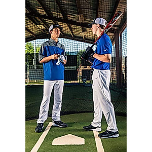 Mizuno Men's Comp Short Sleeve Batting Jacket, Red/Grey, Medium