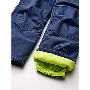 Amazon Essentials Boys' Water-Resistant Snow Bib, Navy, Large