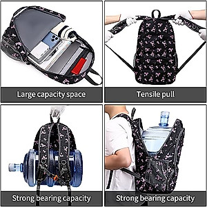 FENGDONG 35L Lightweight Foldable Waterproof Packable Travel Hiking Backpack Daypack for men women Sakura