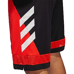 Adidas Mens Basketball Athletic Workout Shorts, Red, Small