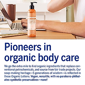 Dr. Bronner's - Organic Lotion (Orange Lavender, 8 Ounce) - Body Lotion and Moisturizer, Certified Organic, Soothing for Hands, Face and Body, Highly Emollient, Nourishes and Hydrates, Vegan, Non-GMO