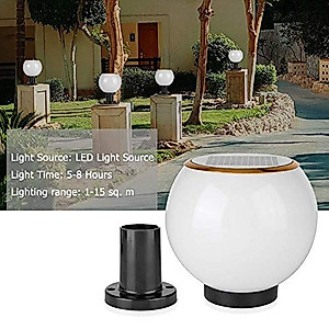 Outdoor Garden Landscape Street Light Home Door Column Wall Post Lamp IP65 Waterproof Solar Column Head Light Villa Patio Security Light Exterior Post Light Pillar Lamp