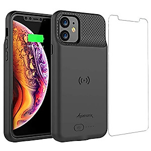 Alpatronix iPhone 11 and iPhone XR Battery Case, 5500mAh Slim Portable Protective Extended Charger Cover with Wireless Charging Compatible with iPhone 11 and iPhone XR (6.1 inch) - Black