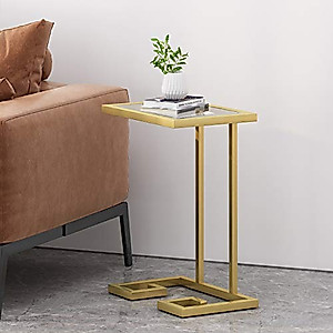Christopher Knight Home Hickson END Table, Gold + Clear