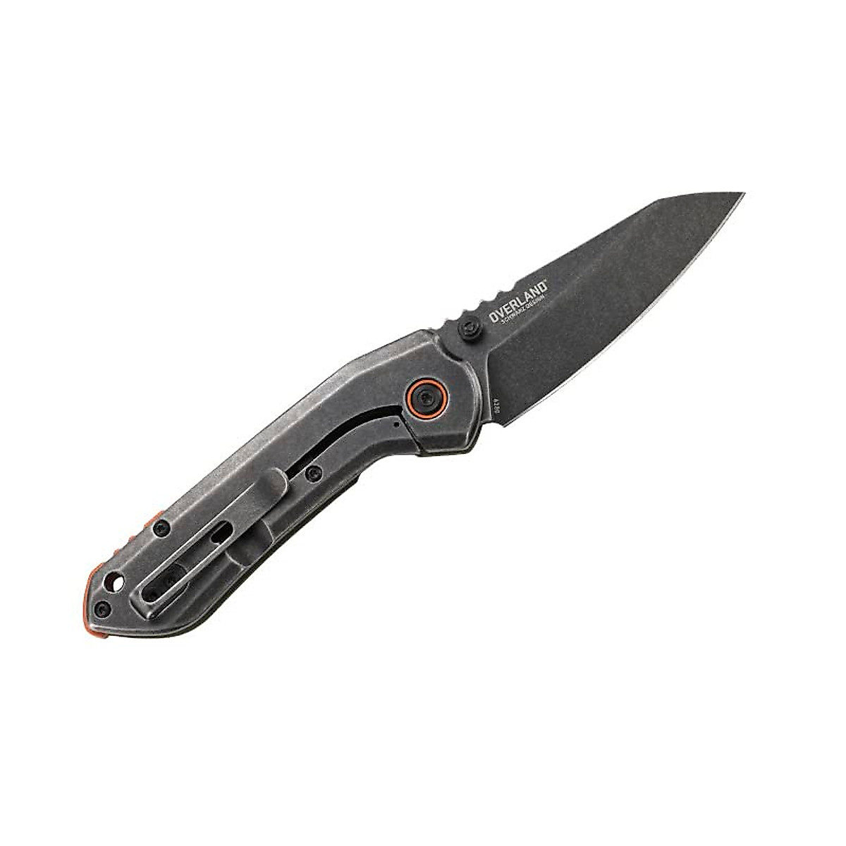 Columbia River Knife & Tool Overland EDC Pocket Knife: Everyday Carry Utility Folder, Plain Edge Sheepsfoot Blade with Frame Lock, Thumbstud Open, Stonewash Finish, Olive Green Handle, 6280