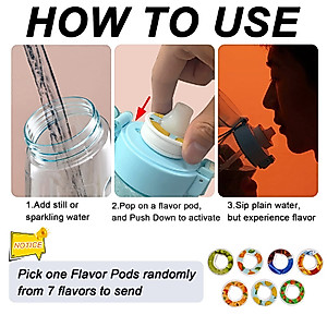 Orgonite Alr Water Bottle Starter Set Up, 650ml Sports Alr Water Bottle Up BPA Free With Straw, Drinking Bottles with 1 Random Flavour Pods Scented 0 Sugar Fruit Fragrance Water Cup for Outdoor Gym