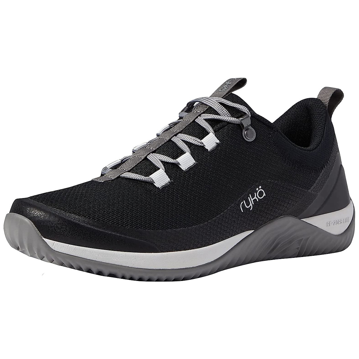 Ryka Women's Echo Low Sneaker, Black/Grey, 9 US