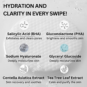 Needly | Exfoliating Facial Pads with BHA & PHA | Daily Toner Pad | for Pore Tightening