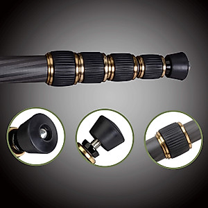 ZOMEI Z669C Carbon Fiber Portable Tripod with Ball Head Compact Travel for Canon,Sony, Nikon, Samsung, Panasonic, Olympus, Kodak, Fuji, Cameras and Video Camera