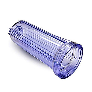 Geekpure 10 Inch Reverse Osmosis Water Filter Housing for RO Filtration System -1/4" Port-2.5" x 10"-Clear