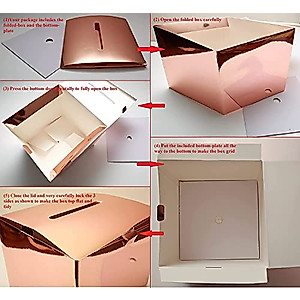 Adorox Money Box Memory Cards Reception Centerpiece Box (Rose Gold, 1PC)