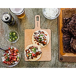 Epicurean Handy Series Cutting Board with Handle, 9-Inch by 7-Inch, Natural