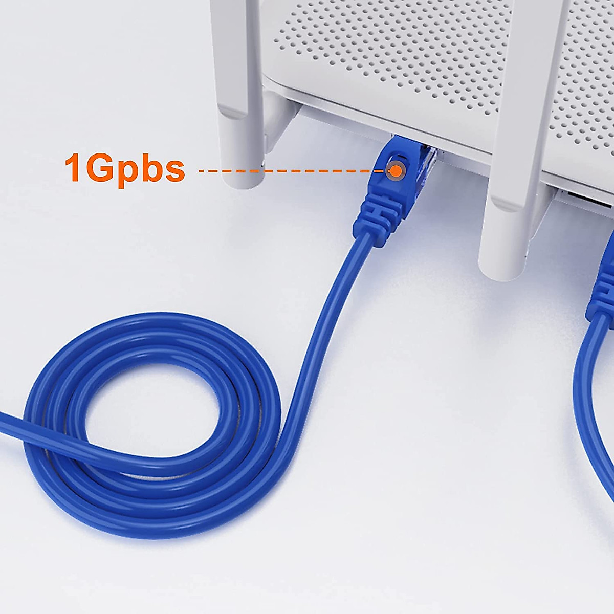 CableCreation Cat 6 Ethernet Cable 5 Pack 1ft, Internet Network Cords Patch LAN Cable, 23 AWG High Speed RJ45 Wire for Router, Modem, Computer, Short Ethernet Cable1 FT, Blue