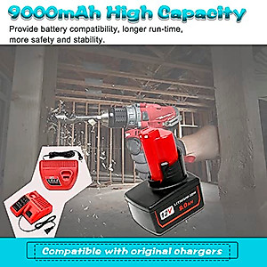 2Pack 12V 9.0Ah Replacement Battery Compatible with Milwaukee M12 12V Power Tools for Milwaukee M12 Battery 48-11-2460 48-11-2401 48-11-2411 48-11-2412 48-11-2420 48-11-2440 Li-ion Tools Batteries