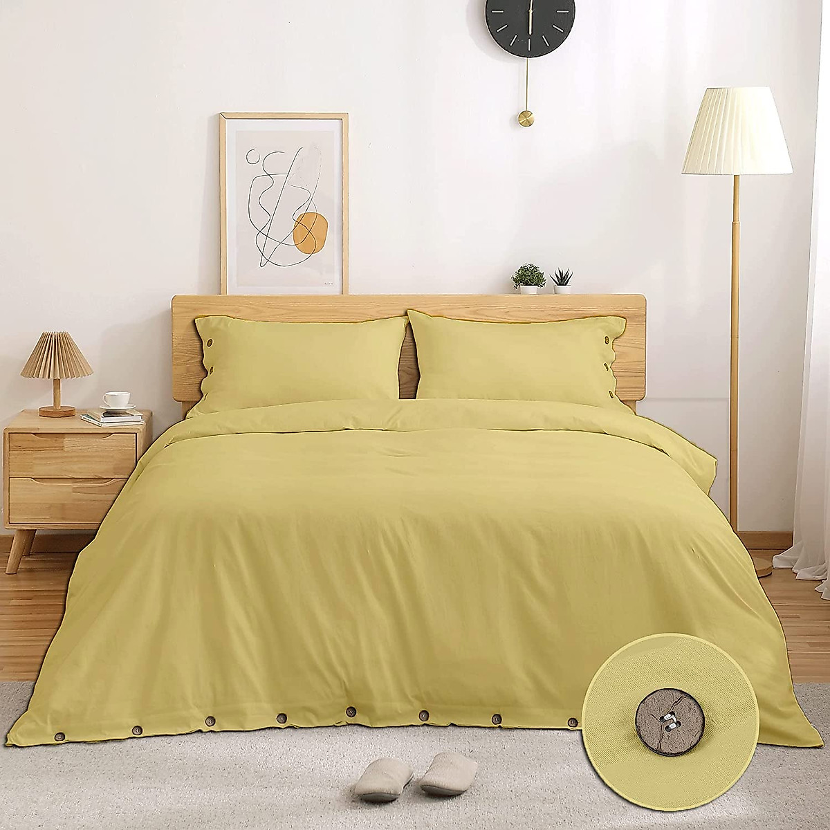 eBeddy Linens Luxury Taupe Duvet Cover Set King XL 116x98 Size 800 TC Certified Egyptian Cotton Luxury Soft & Breathable Comforter Cover and 2 Pillow Sham with Button Closure & Corner Ties