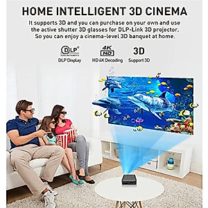 Feilx Mini Projector 2022 Upgraded Portable Video-Projector,3D HD Portable Micro WiFi Bluetooth DLP Mobile LED Projector Home Theater Support 4K