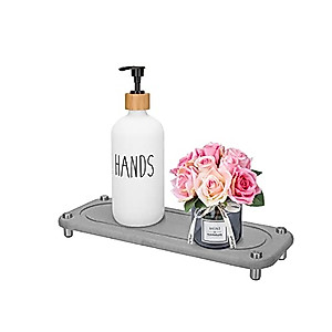 AfooBezos Soon Neat Kitchen Sink Caddy, Instant Dry Sink Organizer Sink Tray With Stainless Steel Feet Protection Sponge Soap Dispenser Holder For Bathroom Kitchen (light grey, 1 pack)