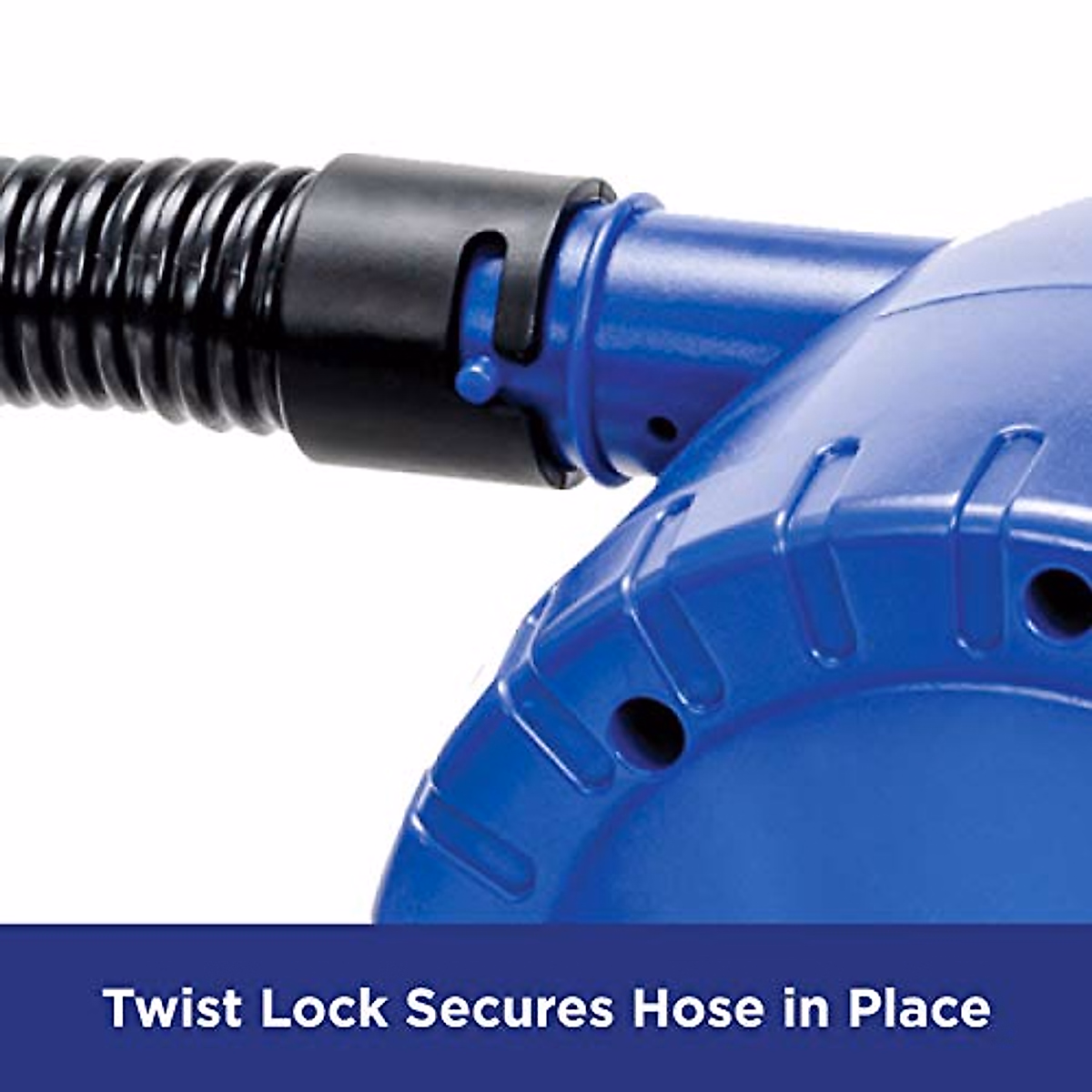 Aqua AC Electric Air Pump – 110v – Heavy Duty Air Pump for Inflatables with 5 Nozzle Attachments – Blue