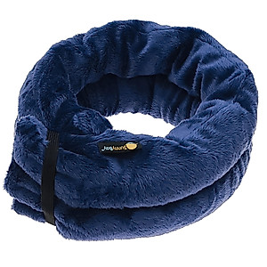 SunnyBay Microwave Heating Pad, Microwavable Heated Neck and Shoulder Wrap, Multipurpose Moist Hot/Cool 2.5lb Bean Bag Pack with Plush Cover and Elastic Fastener, FSA HSA Eligible, 26x5 Inches, Blue