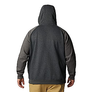 Columbia Men's Hart Mountain II Hoodie, Black Heather/Shark Heather, Small