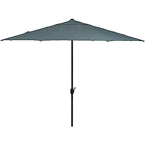 Hanover Montclair 9-Piece All-Weather Outdoor Patio Dining Set, 8 Swivel Rocker Chairs with Comfortable Seat and Lumbar Cushions, 84"x42" Stamped Rectangle Table, Umbrella, and Umbrella Base