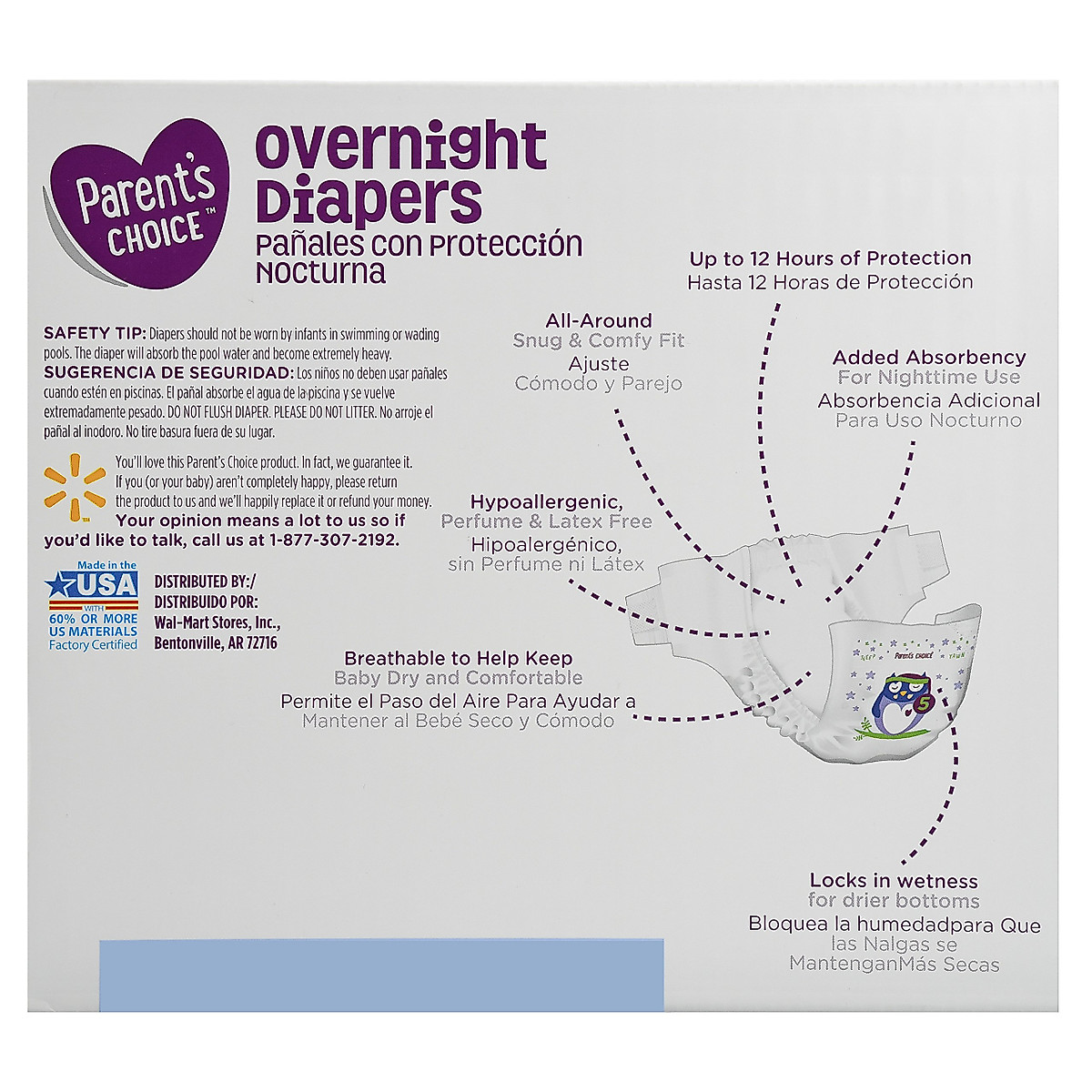 Branded Parent's Choice Overnight Diapers, Size 5, 66 Diapers, Weight 27lbs - Branded Diapers with Fast delivery (Soft and Comfortable for Babies)
