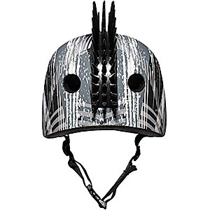 Krash unisex teen Mohawk Bike Helmet, Moto Grey, Youth Boys US