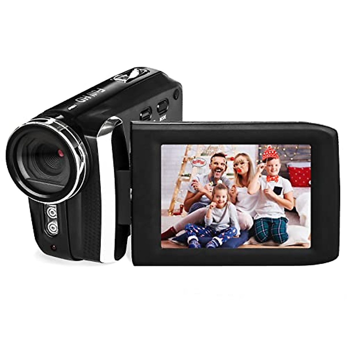 Kids Camcorders Video Camera FHD 1080P 24.0MP 2.8 Inch LCD 270 Degrees Rotatable Screen 8X Digital Zoom Camera Vlogging Camera Video Recorder for Kids(Black)