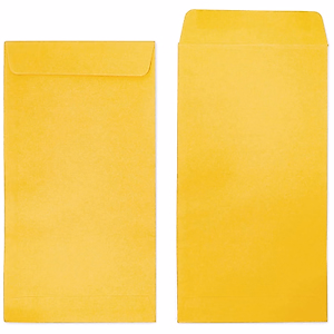 Okuna Outpost Money Envelopes for Cash, Payroll, Money Saving, Coins, Currency, 100GSM, Yellow (4 x 7 Inch) - 100 Pack
